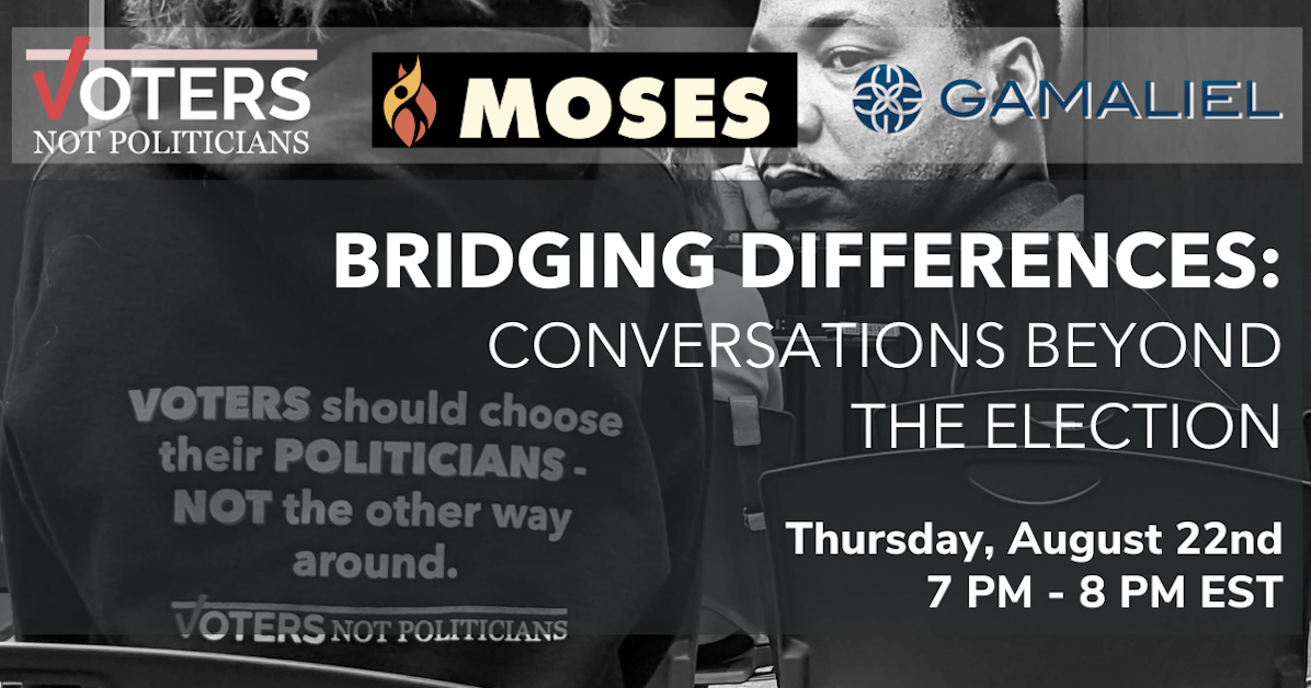 Bridging Differences in Democracy Work - Conversations Beyond the Election · Voters Not Politicians